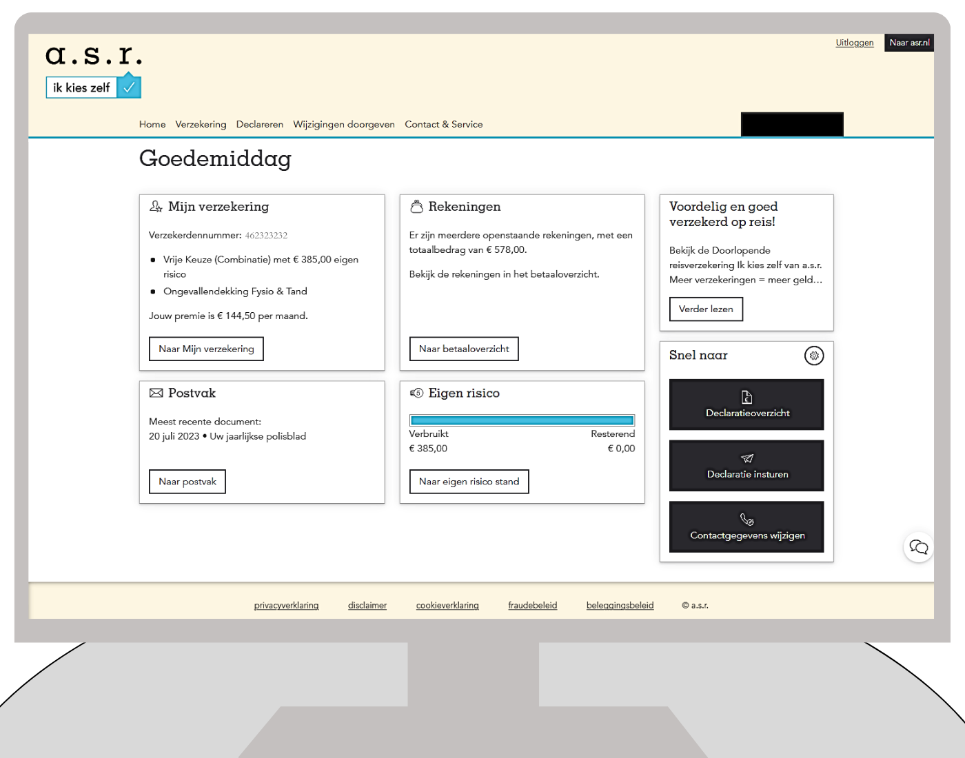 Online zorgzaken regelen | a.s.r.